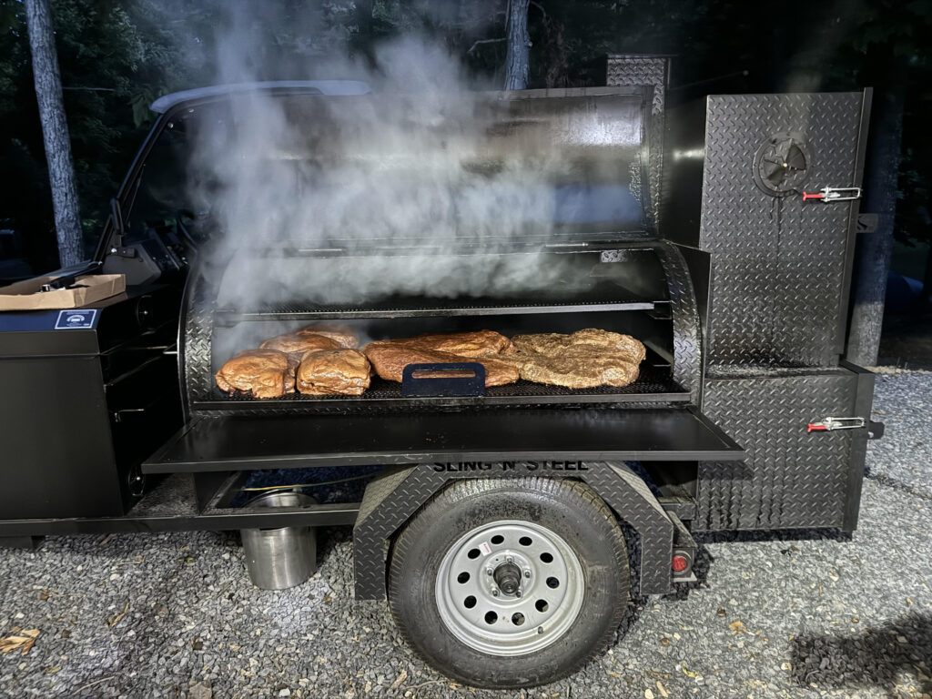 SNS Competition 60 Smoker With BBQ 42 Rotating Rack Pit – Sling 'N ...