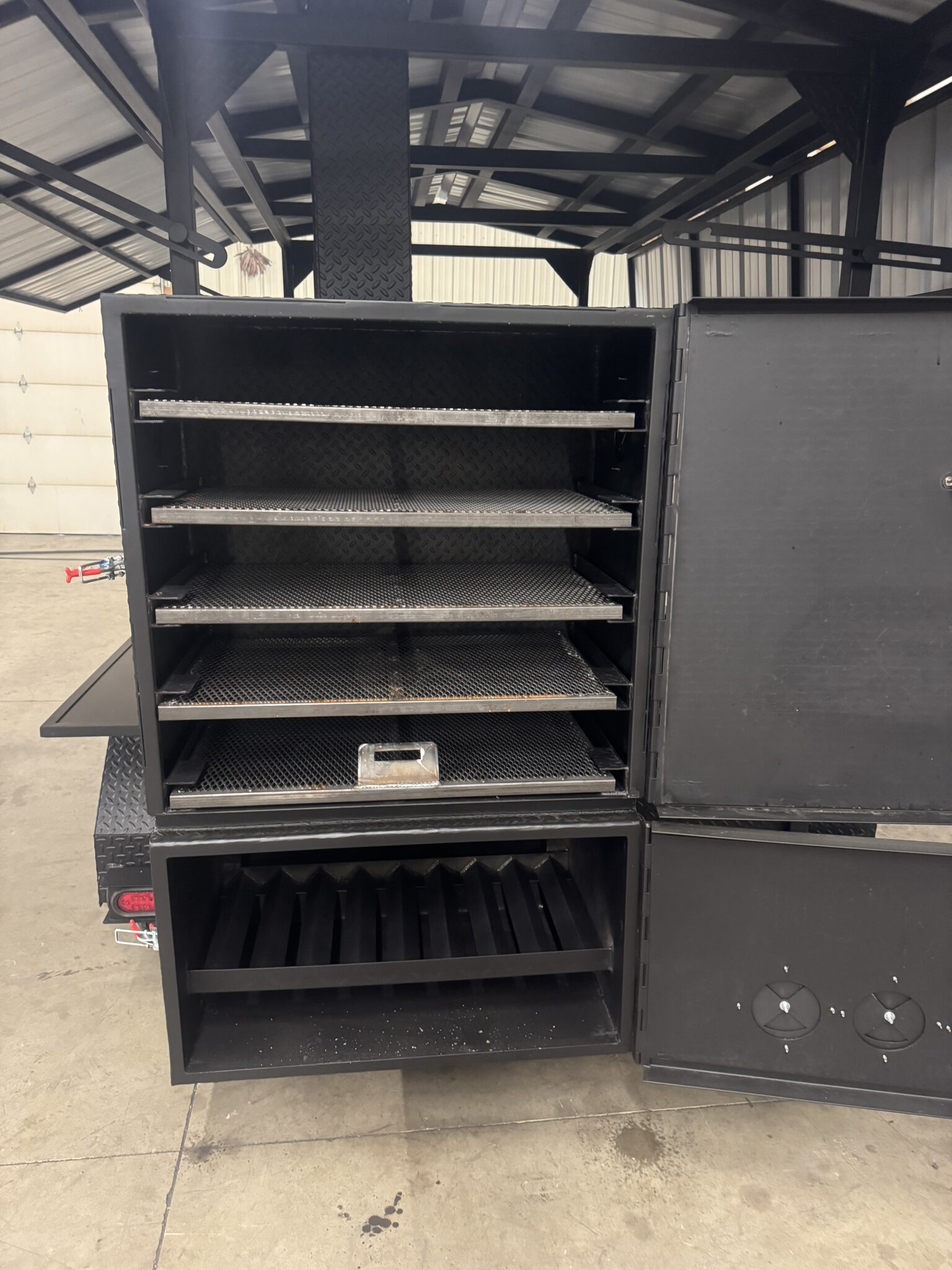 Custom Beast Cabinet Smoker With Roof And Sink Package – Sling 'N ...